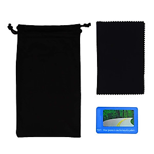 Gemgoo HD Night Day Driving Wrap Around Anti Glare Sunglasses with Polarized Lens for Man and Women (Black Lens+ Bright black Frame)