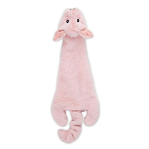Best Pet Supplies 2-in-1 Stuffless Squeaky Dog Toys with Soft, Durable Fabric for Small, Medium, and Large Pets, No Stuffing for Indoor Play, Holds a Plastic Bottle - Pig, Medium