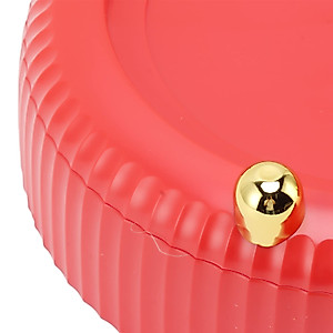 Zerodis 360 Degree Rotating Storage Rack Organizer, Red Plastic, 12-Inch Diameter