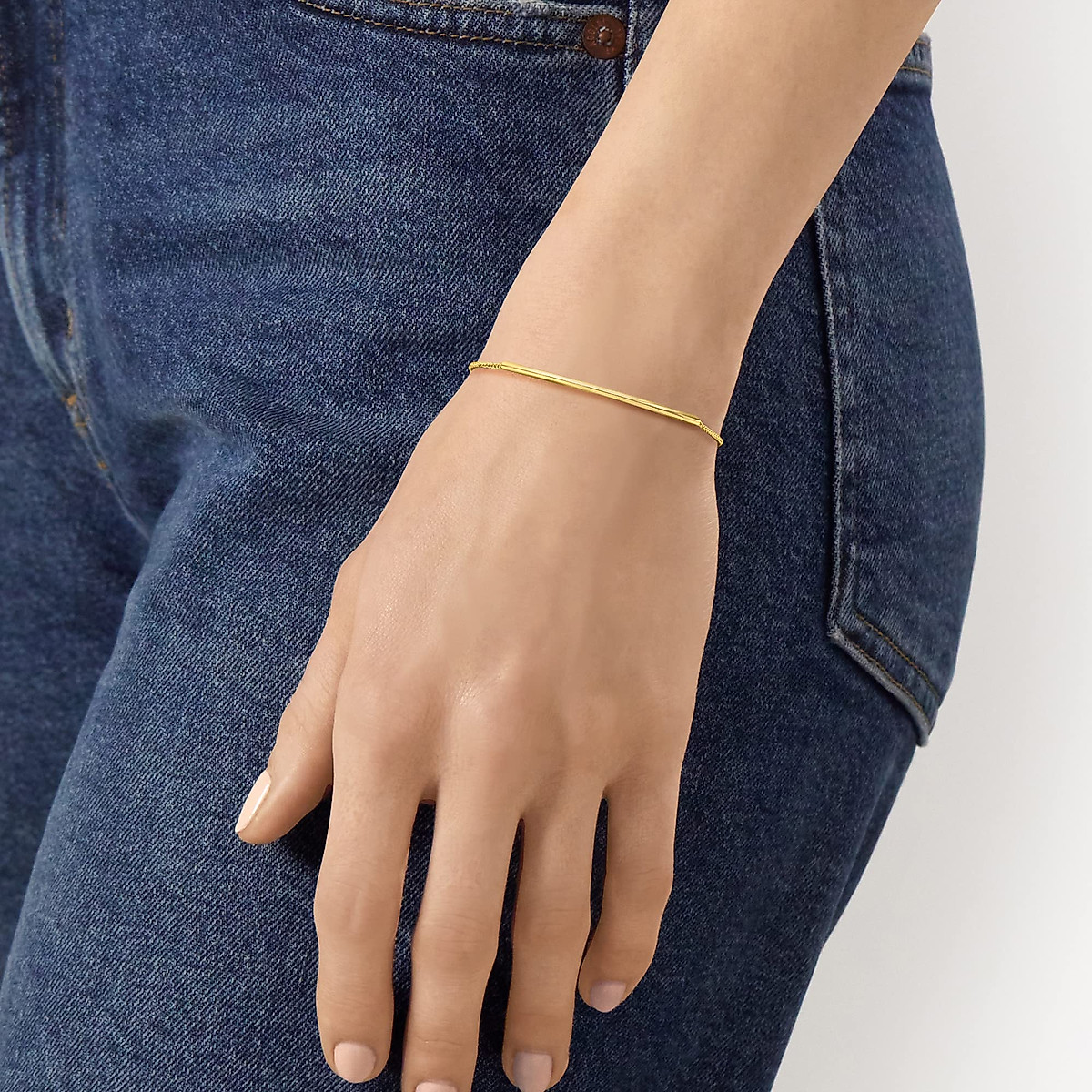 RS Pure by Ross-Simons 14kt Yellow Gold Round Bar Bolo Bracelet