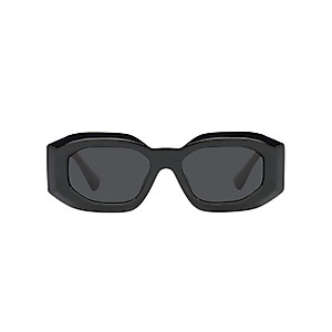 Versace Man Sunglasses Black Frame, Dark Grey Lenses, 53MM
