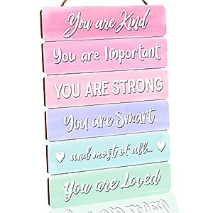 Kawaii Decor Girls Room Decor Rainbow Decor 12x17 Wall Sign Cute Room Decor Nursery Decor for Girls Kids Room decor Toddler Room Decor for Girls Kawaii Wall Decor Wall Decor for Girls Bedroom Decor Rainbow Wall Decor