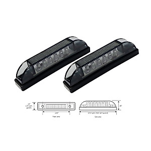 iJDMTOY Smoked Lens Amber LED Grille Lights Kit Compatible with 2012-up Toyota Tacoma, Center Set 2-Piece Marker Lamps w/Wiring & Hardware