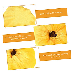 IMIKEYA 18 Pcs Fabric Pumpkin Ornament Decoration Harvest Fall Pumpkins Fake Foam Pumpkins Farmhouse Pumpkin Faux Harvest Pumpkins Fake Faux Pumpkin Table Decoration Flannel Halloween