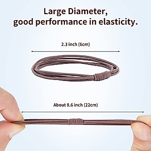 WDGROW Hair Ties Bracelets No Dmamage,Large Hair Tie for Women,Men,Girls,Seamless,Pony Tails Tie,Handmade Scrunchies,No Plastic,for Thick Curly Hair,20Pcs,4-1 Design (Black Gray Brown)