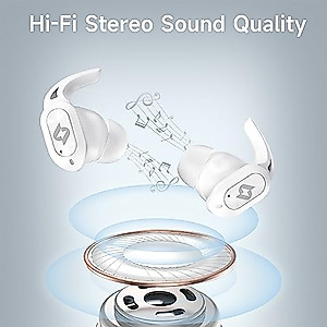 Wireless Earbuds Bluetooth Headphones with Wireless Charging Case 32H Playback LED Display in Ear Earphones Waterproof Ear buds Built in Mic Stereo Bass for iPhone Samsung Android Sport Workout Gym TV