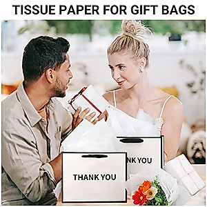 Segarty Wrapping Tissue Paper, White Tissue Paper Bulk 500 Sheets 16 x 20 inch Packaging Paper for Gift Bags, Gift Wrap, Shipping Clothes, Business, Packing, DIY Crafts, Birthday Wedding Decorations