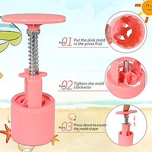 4 Color Magic Sand Set Beach Toys - HOVOCEL Kids' Sand Art Kits， Molds and Tray for Girls and Boys - Ideas for Children Activities Age 6+