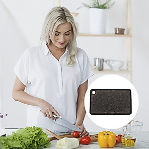 Cabilock Dishwasher Tray 1pc Chopping Board Multifunction Serving Plate Black Serving Tray