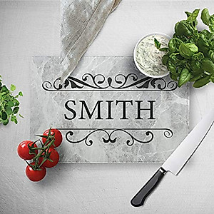 Personalized Glass Cutting Board, Tempered Glass Cutting Board | 12 Designs, 16x11 | Housewarming Gifts, Personalized Wedding Gifts for Couple | Custom Cutting Boards for Kitchen, Kitchen Sign