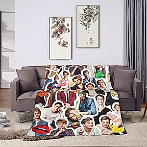 Blanket Jace Norman Soft and Comfortable Warm Fleece Blanket for Sofa,Office Bed car Camp Couch Cozy Plush Throw Blankets Beach Blankets