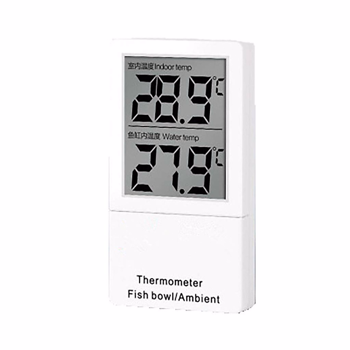 Generic Waterproof LCD Digital Thermometer Aquarium Electronic Precision Fish Tank Temperature Measuring Tool Temperature Sensor, white
