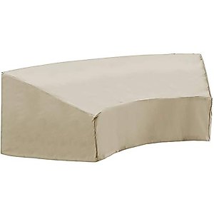 Crosley Furniture Patio Furniture Covers, Waterproof Outdoor Sectional Cover for Half-Moon Sofa, Tan