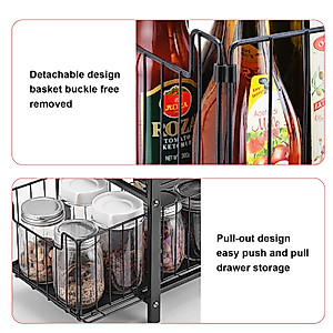 XCELLENT GLOBAL XG 2 Tier Under Sink Kitchen Organizer with Pull-Out Sliding Basket Drawer, Cabinet Organizers and Storage for Kitchen, Bathroom, Cabinet HG659