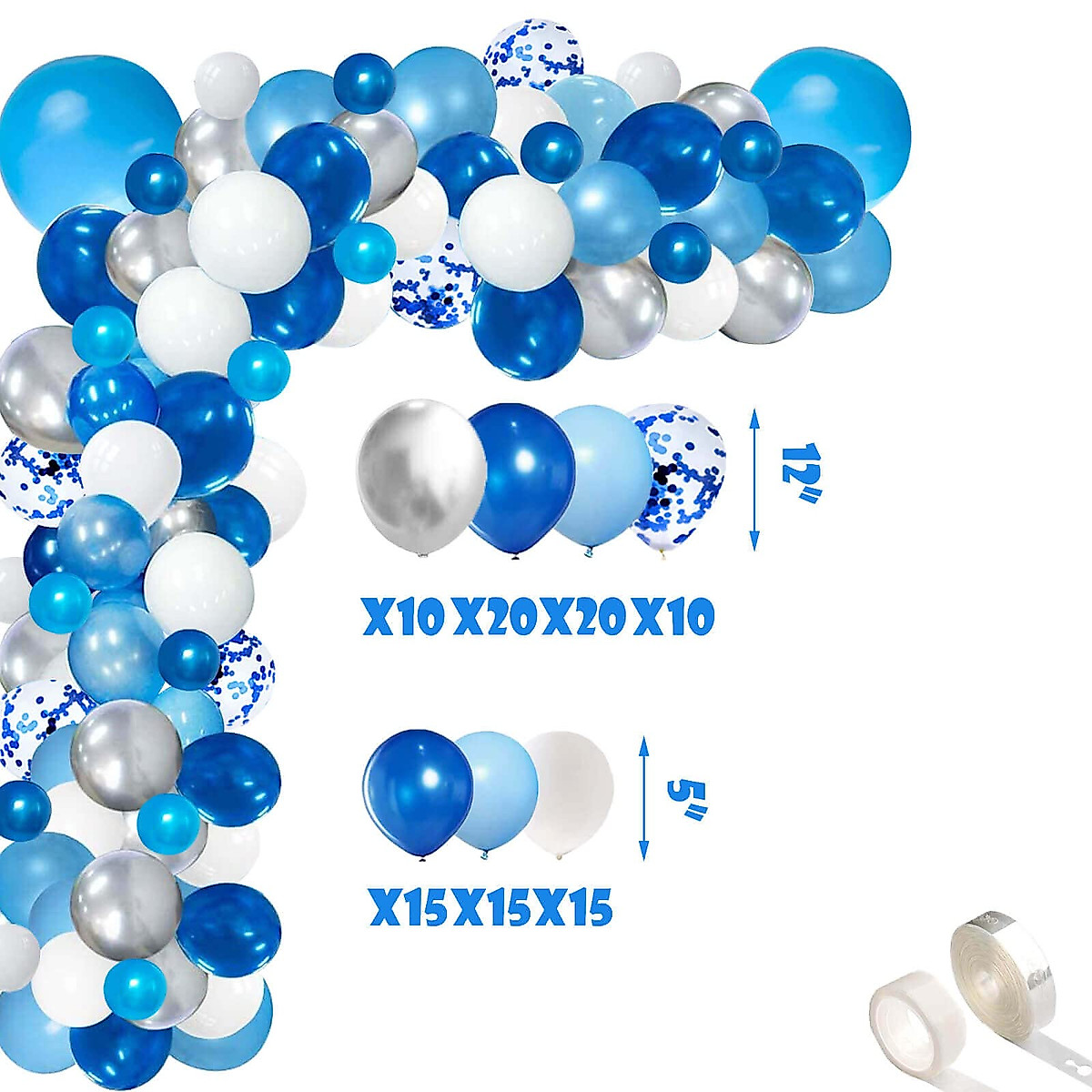 149 Pcs Boys 1st Bday Decorations Blue One Balloons Backdrop Boys One Year Old Birthday Balloons Garlands Arch Kit with Balloons Boxes for Boys First Birthday Baby Shower Party Supplies Decorations