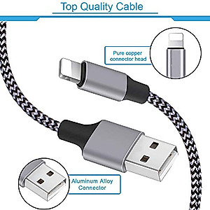 iPhone Charger [Apple MFi Certified] Dual Port USB Wall Plug Block 2.1A 2Pack 6FT Fast Charging Lightning Cable Nylon Braided Data Sync Cord Compatible for iPhone XS/Max/XR/X/8/Plus/7/SE/11/12/13/14