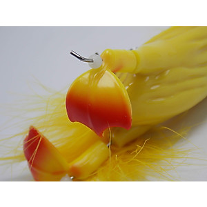 CATCHSIF Topwater Orange Duck Hard Fishing Lures with Rotating Flippers 1PK_AB