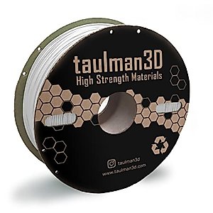 taulman3D PETG Recycled Filament 1.75mm, 3D Printer Consumables, 1kg Spool (2.2lbs), 100% Recycled Enviro PETG, Fit Most FDM Printer (White)