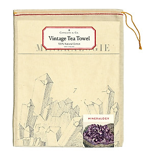 Cavallini Papers & Co Cavallini Vintage Mineralogy Cotton Tea Towel