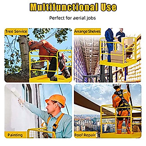 Forklift Safety Cage, 36"x36" inch Heavy Duty Collapsible Forklift Work Platform,1200LBS Capacity with 4 Universal Wheels, for Most Aerial Jobs