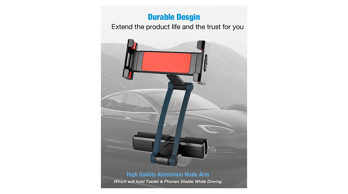 INNOMAX Adjustable Long Arm Tablet Mount for Backseat Comfort