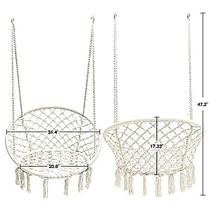 YRYM HT Hammock Chair - Hanging Chair for Bedroom Outdoor Swing Chair for Bedroom Teen Girl Gift Bohemian Style for Patio, Porch, Deck, Yard, Garden