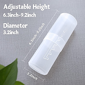 OCHEAL 2 Pack Transparent Plastic Makeup Brush Holders, Dual Use, Lightweight, Spacious