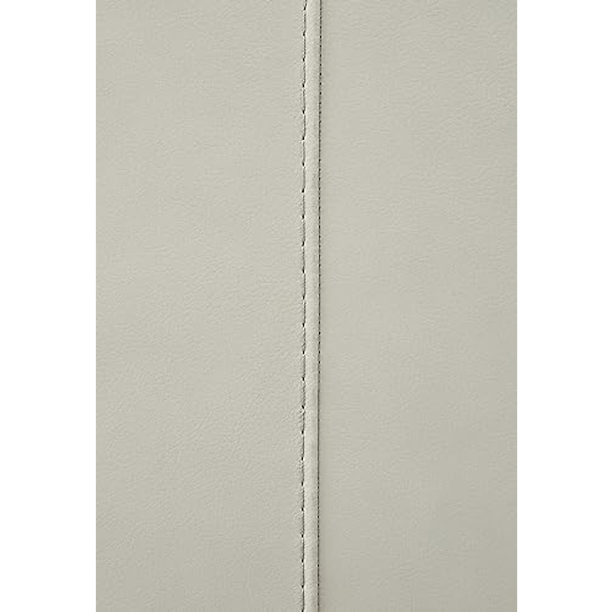 Signature Design by Ashley Belziani Modern 2-in-1 Tufted Leather Match Sofa Sleeper with Folding Gel Memory Foam Mattress, Full, White