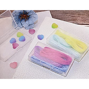 Mini Skater 3.52 ×1.8 ×0.55" Small Transparent Plastic Sample Box Small Size Rectangle Clear Plastic Jewelry Storage Case Container Packaging Box with Lid Use for Earrings Rings Beads Collecting Small Items (20 Pcs)