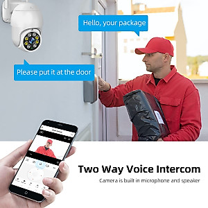 LWOHSI 2K Security Camera Outdoor Wired Starlight Color Night Vision for Home Security AI Human Detection & Auto Tracking, 2-Way Audio, IP65 Waterproof, SD Slot, Compatible with Alexa