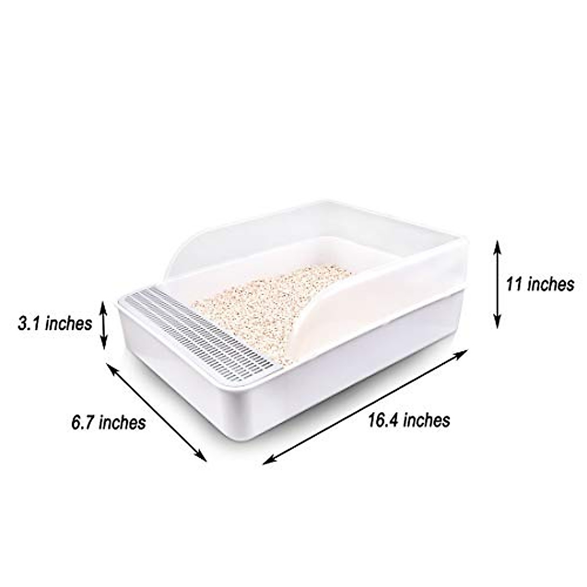 Tfwadmx Pet Small Rabbit Litter Box Toilet, Bunny Rectangle Potty Trainer, Corner Litter Box Pet Pan for Small Animal/Rabbit/Guinea Pig/galesaur/Ferret,etc