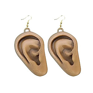 SuanlaTDS 1 Pair Funny Ear Shape Earring,Jewelry Gift for Women Girl Birthday Anniversary