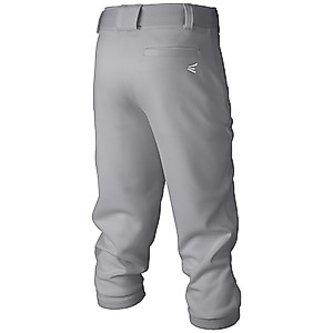 Easton | PRO+ Pull Up Baseball Pant | Youth | Full Length | Elastic Bottom | Youth Grey Y S
