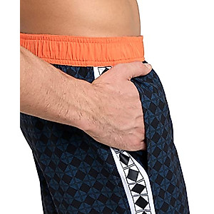 Arena Men's Standard 50th Anniversary Beach Bermudas, Black Multi-Nespola-White