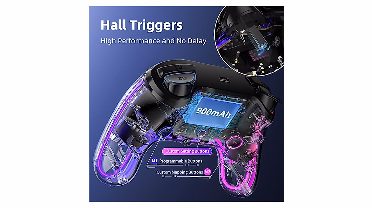 Honghao Controllers For PS4 With Hall Triggers/Vibration/Programming/8 ...