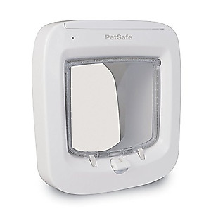PetSafe, Microchip Activated Cat Flap, Exclusive Entry, Easy Install, 4 Way Manual Locking, Energy Efficient, Draught Excluder, Convenient - White