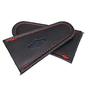 VBESTLIFE Archery Bow Limb Tip Protector, 1 Pair Bow Tip Protector Leather Bow Tip Guard for Outdoor Hunting Recurve Bow (Black)