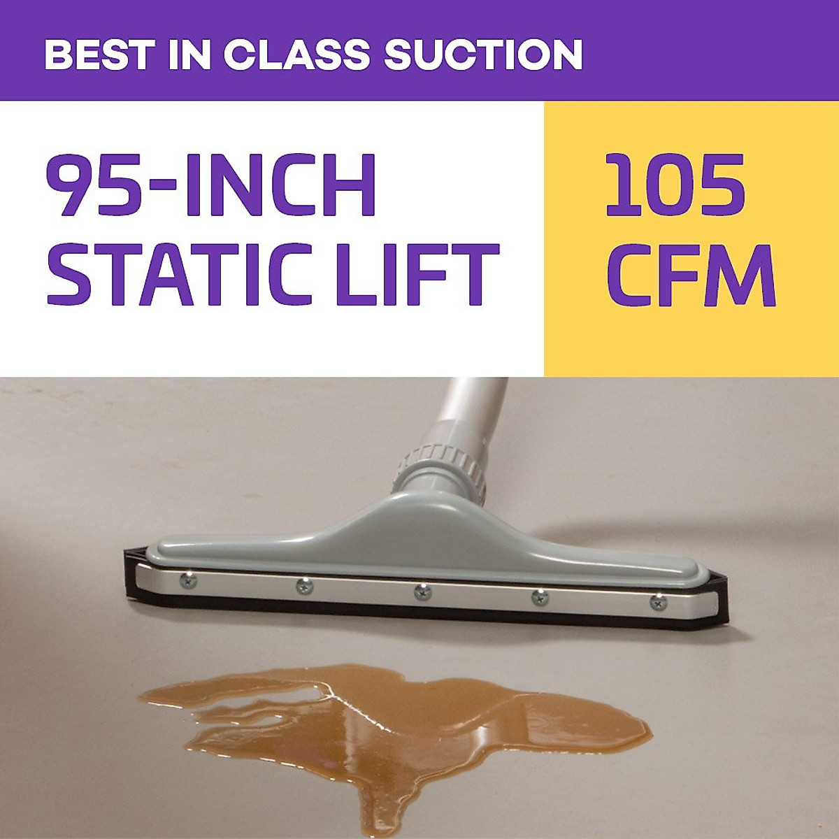 ProTeam Wet Dry Vacuums, ProGuard 20, 20-Gallon Commercial Wet Dry Vacuum Cleaner with Tool Kit and Front Mount Squeegee