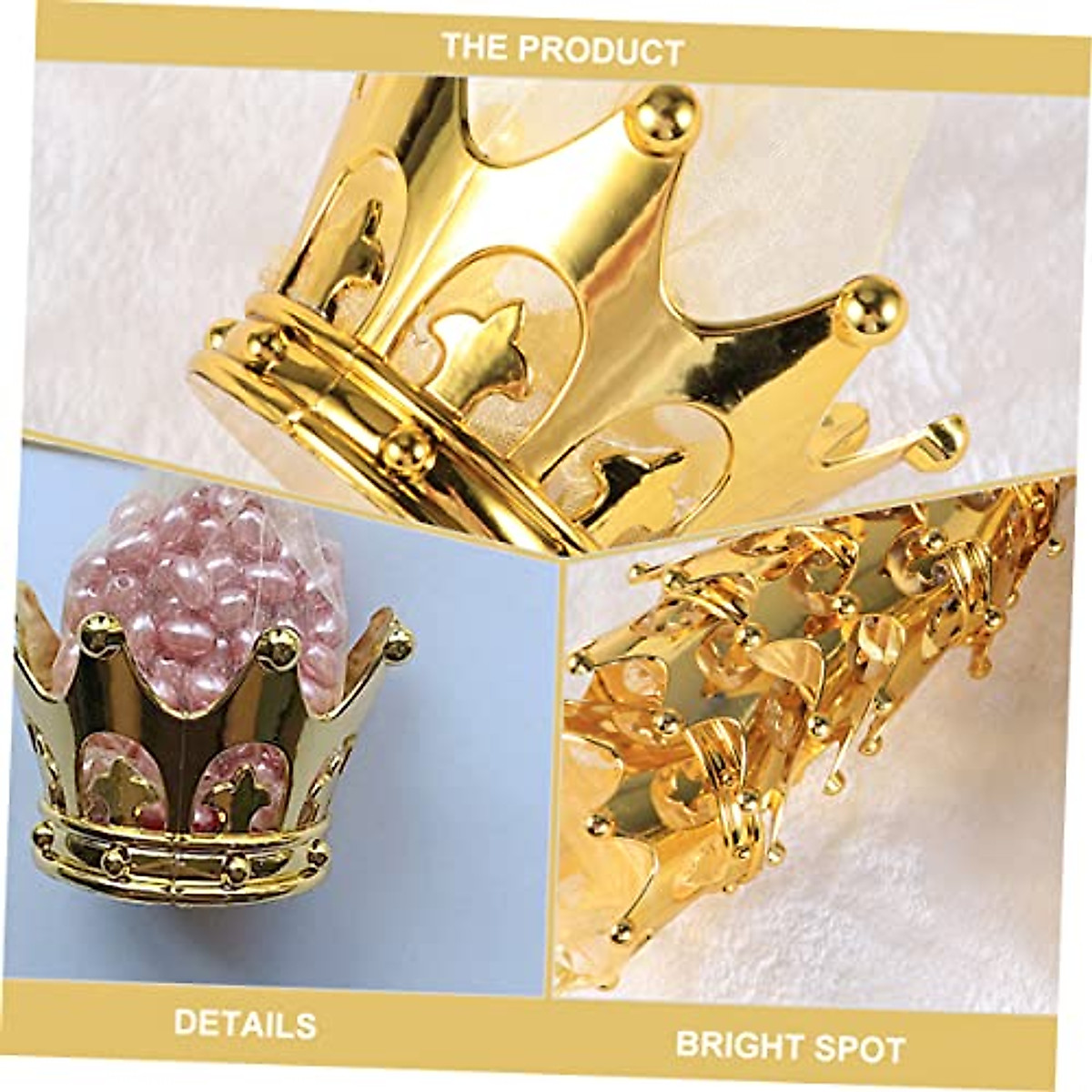 Garneck 24pcs Crown Wedding Candy Gauze Bag Cake Decorating Plastic Containers for Desserts Mini Candy Bags Candy Boxes Baby Shower Gift Bag Yarn Gifts Bags Party Favor Bags Jewelry Bags