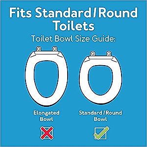 Carex Round Hinged Raised Toilet Seat, Adds 3.5 Inches of Height to Toilet, 300 Pound Weight Capacity, Toilet Seat Riser, Elevated Toilet Seat And Handicap Toilet Seat, Round or Standard