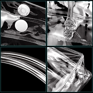 BadenBach 16 PCS Clear Plastic Gift Bags with Handle,Reusable Transparent PVC Plastic Gift Wrap Tote Bag for Shopping Retail Merchandise Boutique Wedding Birthday Baby Shower Party Favor (7.87" x 7.87" x 3.15")