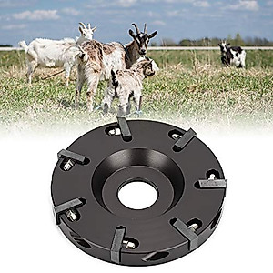 Cattle Hoof Trimming Cutter, Second Generation Livestock Foot Trimmer Disc Plate Cattle Hoof Angle Grinder Machine with 7 Sharper Cutter Head(HL-Q7F-II 7 Cutter)