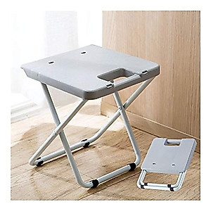 TRENTSNOOK Exquisite Camping Stool Gray Folding Stool Outdoor Beach Camping Picnic Party Fishing Portable Lightweight Portable Practical Durable Load Chair