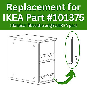 Spare Hardware Parts Replacement for IKEA Wooden Fluted Dowel Pin (101375) Pack of 24