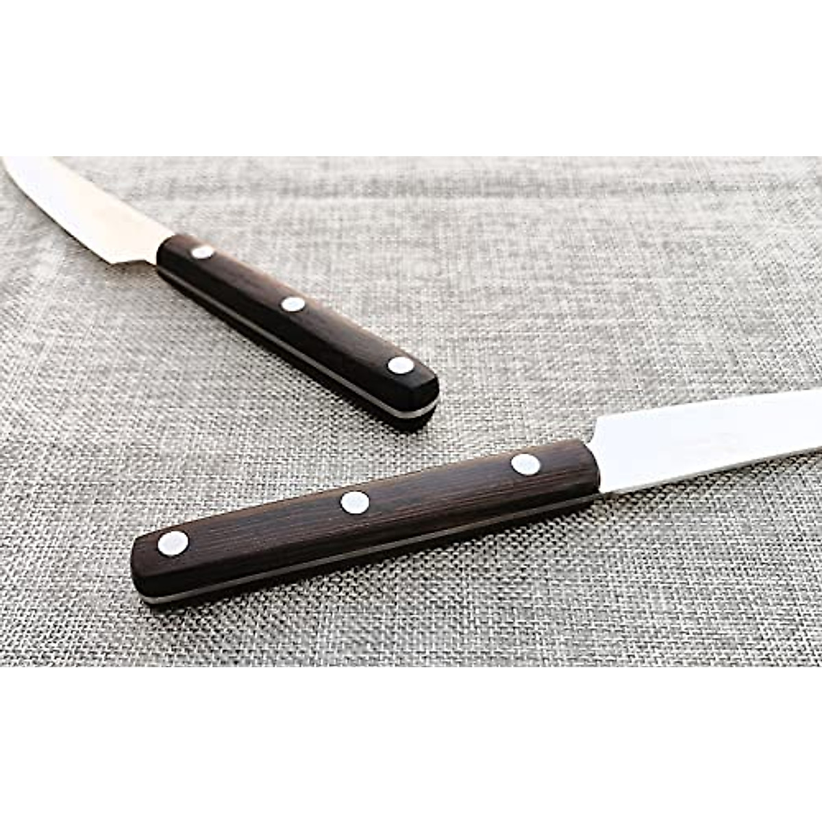 UMOGI Premium Steak Knives Set of 8 in Gift Box - Full Tang Wenge Wood Handle - HC German Stainless Steel, Straight Edge Non Serrated 4.5''Dinner Knife, Kitchen Tableware Knives Cutlery Set