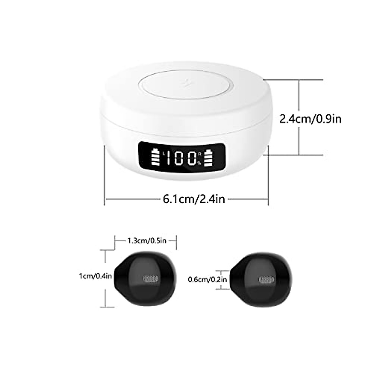 #6Y19wi X6 5 1 Semi in Ear Mini Sports Headphone Wireless Charging Pad for 13 Display Earphone