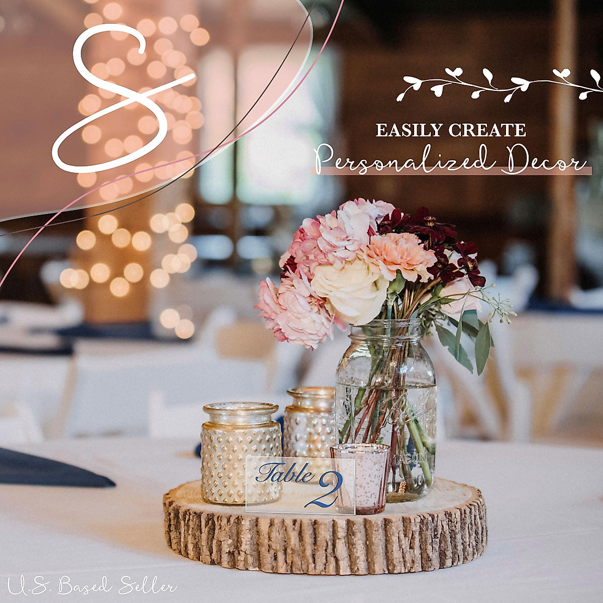 Spec101 Acrylic Place Cards - 2 x 3.5 Inch Rectangle Acrylic Blanks for Acrylic Signs and Table Place Cards, 50Pc