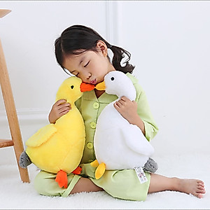 LUOZZY Plush Duck Stuffed Animal Toys for Kids Lovely Duck Doll Soft Animal Doll for Home Nursery Room (32cm White)