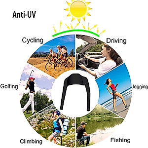 Hairwilly Cooling Shawl Arm Sleeve with Finger Hole Sun Protection Comfortable & Breathable for Women Men for Golfing,Riding,Driving