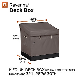 Classic Accessories Ravenna Water-Resistant 85 Gallon Deck Box, outdoor storage box